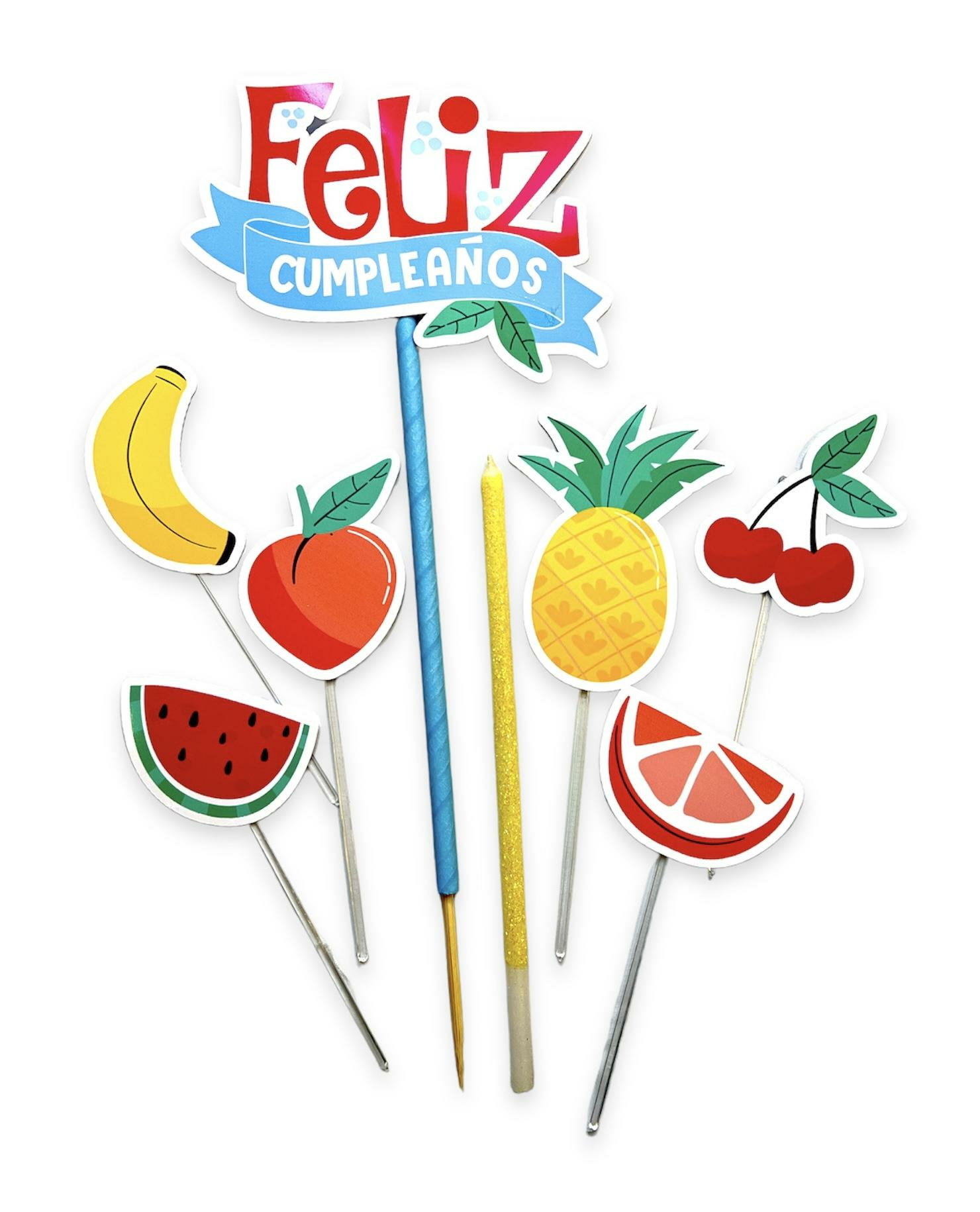 Cake Topper Verano Frutas | Taller Creativo