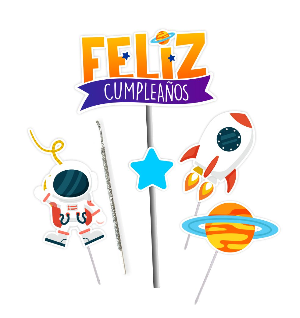 Cake Topper Espacial | Taller Creativo