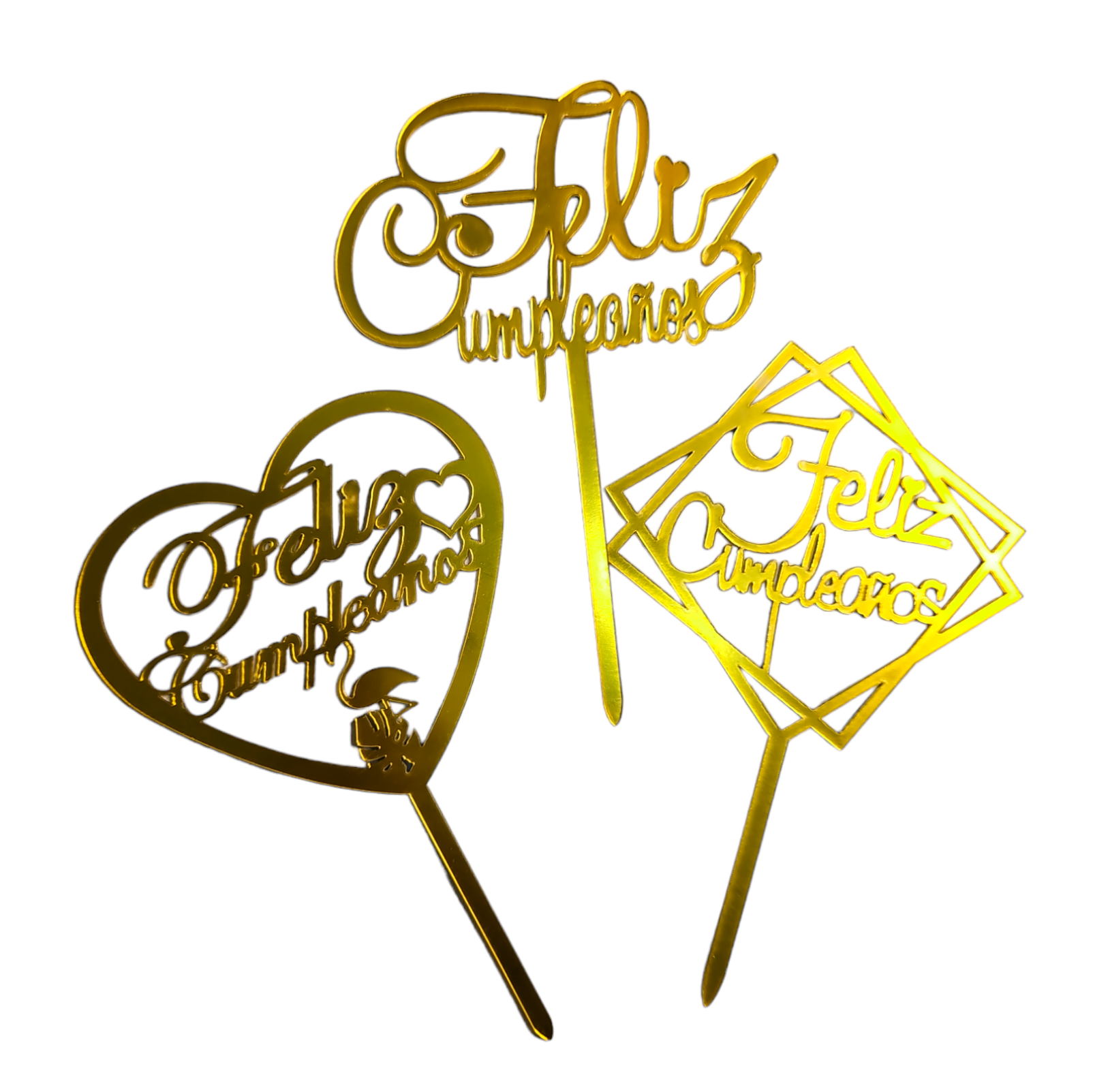 Topper Plástico Dorado | Taller Creativo