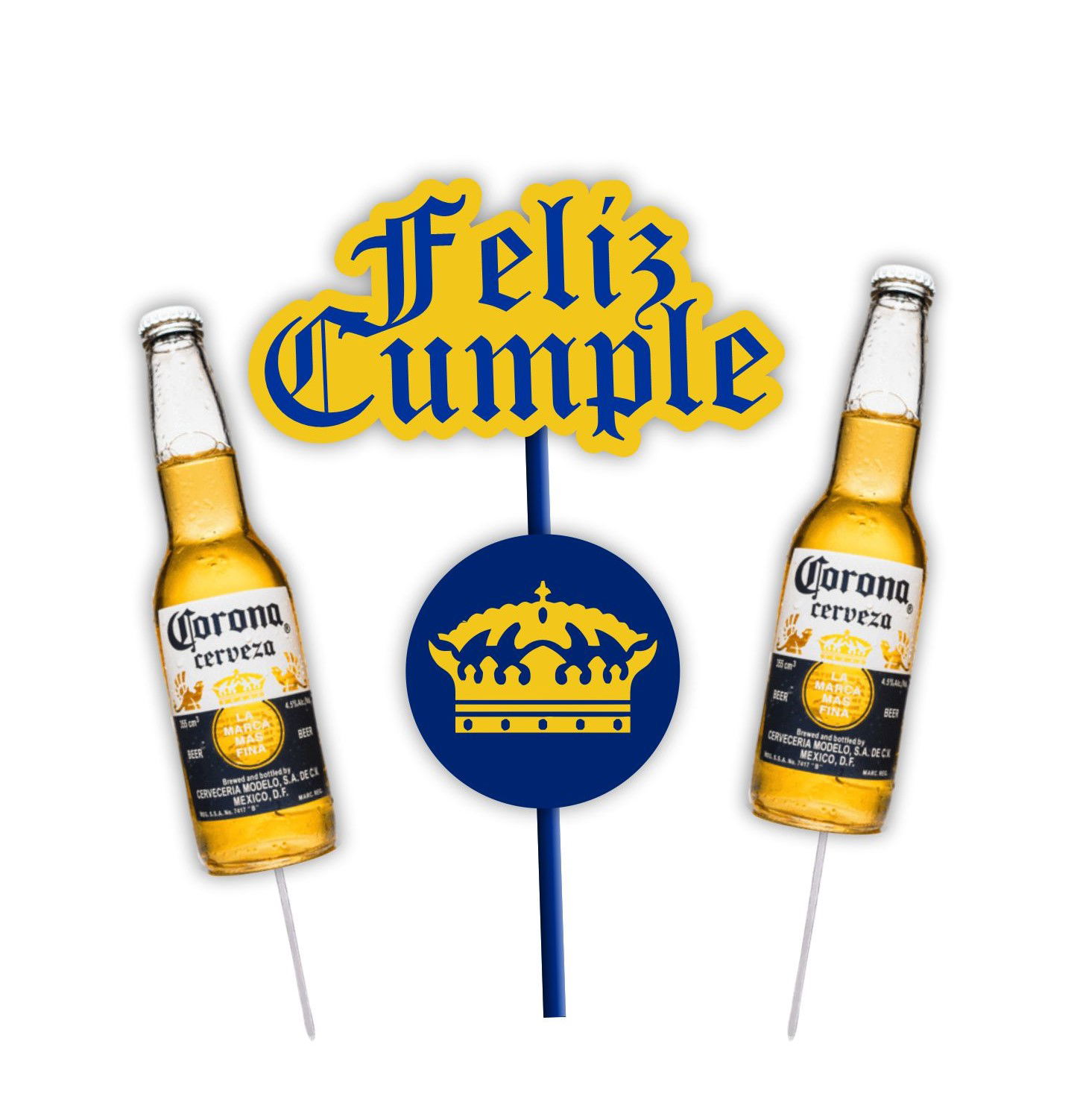 Cake Topper Cerveza Corona | Taller Creativo