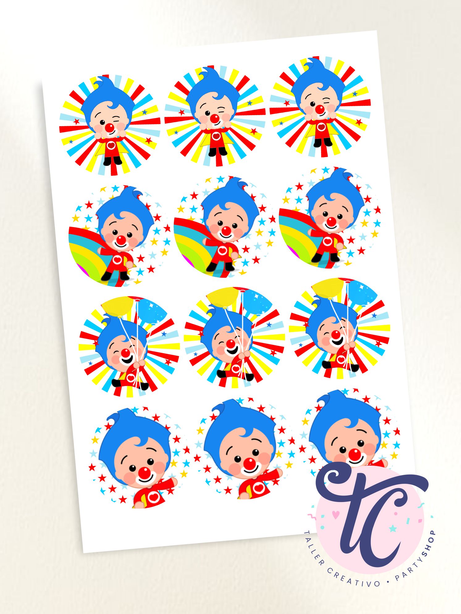 Sticker Plim Plim x12 | Taller Creativo