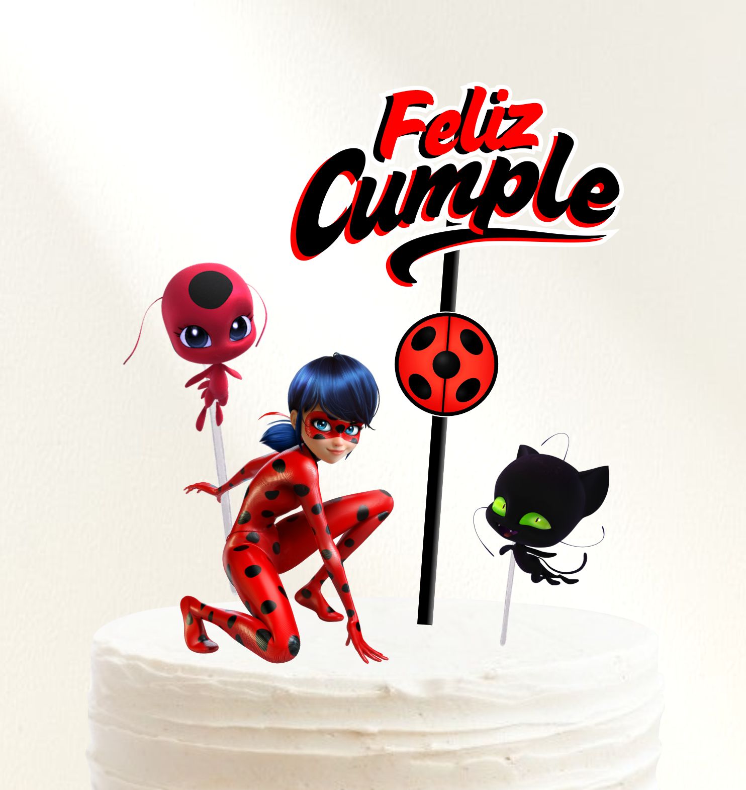 Cake Topper Lady Bug | Taller Creativo