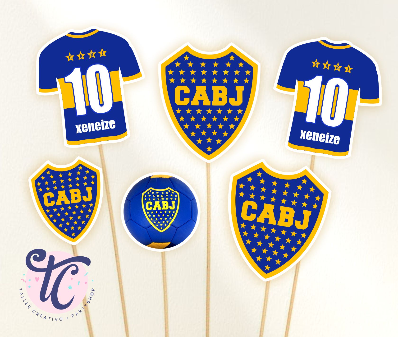Set Toppers Boca Juniors | Taller Creativo