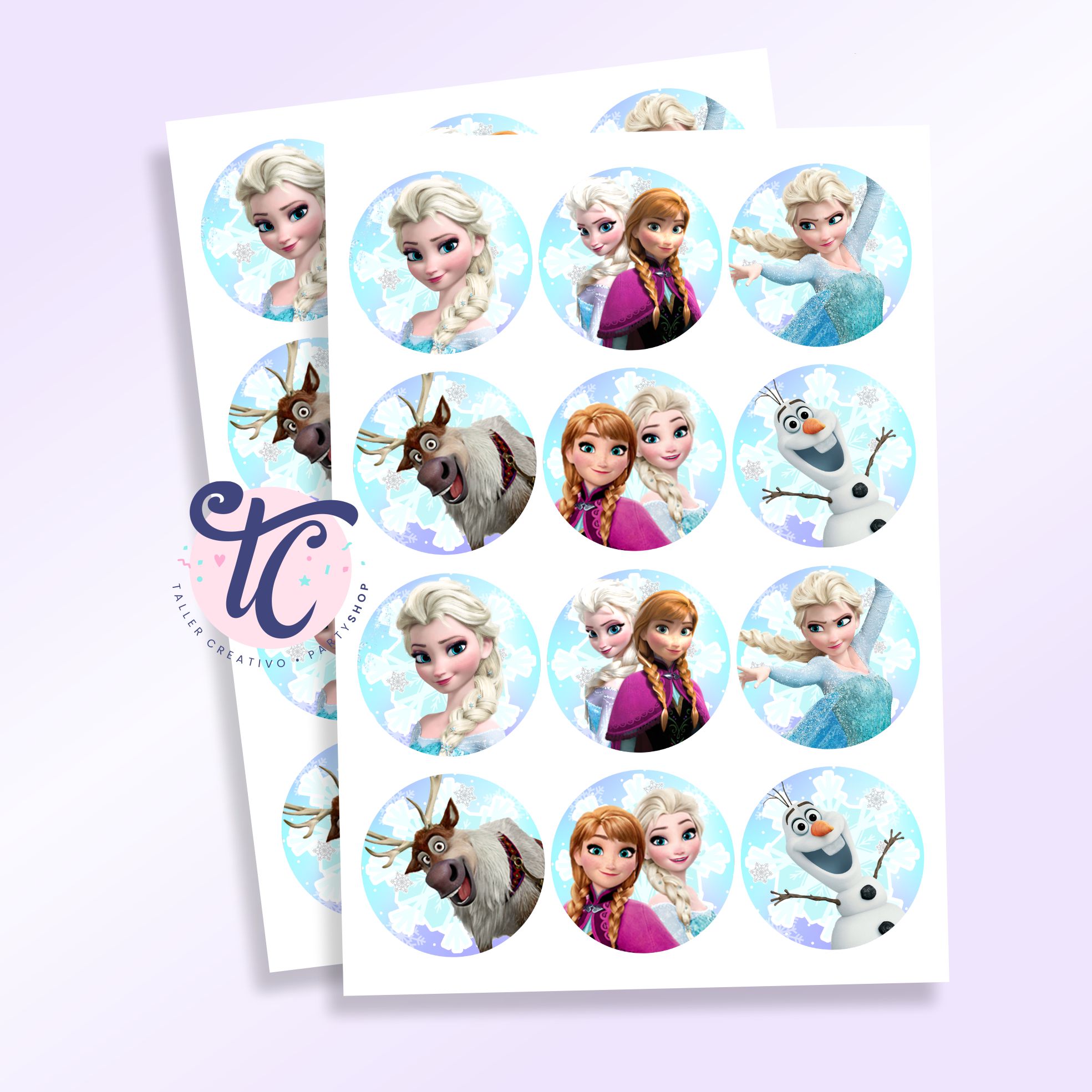 Sticker Frozen x12 | Taller Creativo