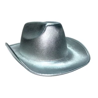 Sombrero Metalizado Liso Plateado | Taller Creativo