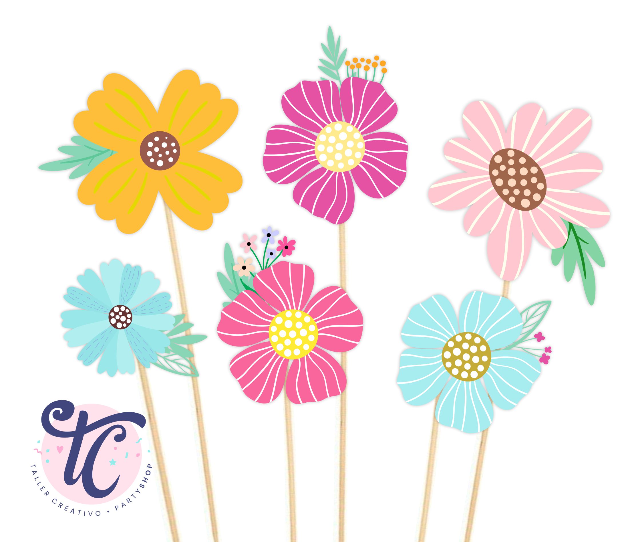 Set Toppers Flores Doily | Taller Creativo